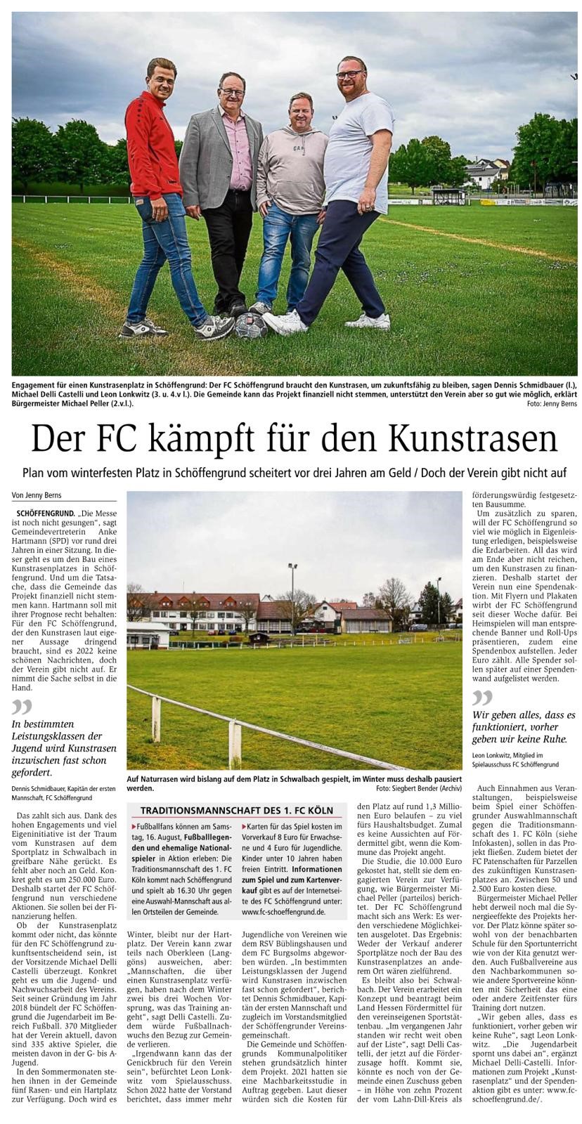 FC Schöffengrund e.V. - Projekt "Fußballkunstrasen 2027". Unsere ...